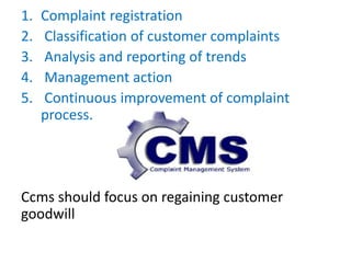 Complaint management service recovery | PPTX