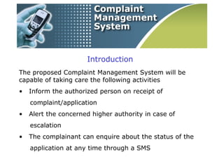 Complaint management system | PPT