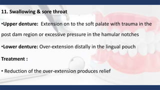 Post insertion managment of edentulous patients | PPTX