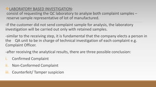 Complaints (QUALITY ASSURANCE) | PPTX