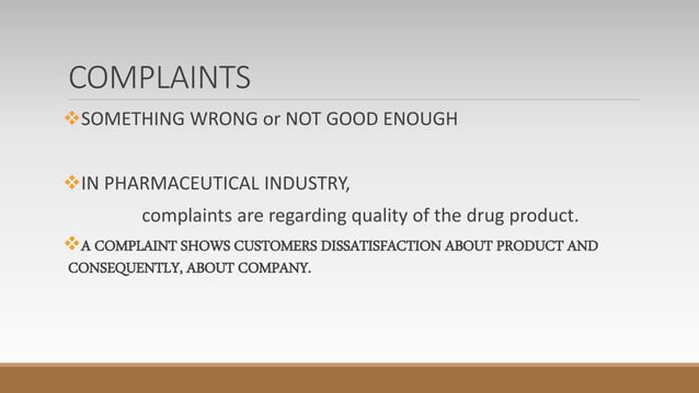 Complaints (QUALITY ASSURANCE) | PPTX | Recalls | Consumer Issues