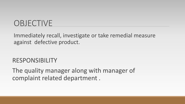 Complaints (QUALITY ASSURANCE) | PPTX | Recalls | Consumer Issues