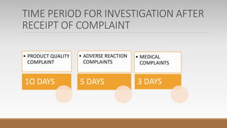 Complaints (QUALITY ASSURANCE) | PPTX