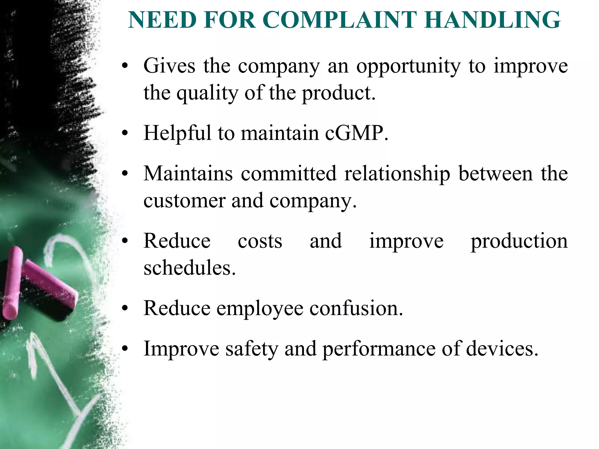 Pharmaceutical Complaints | PPTX