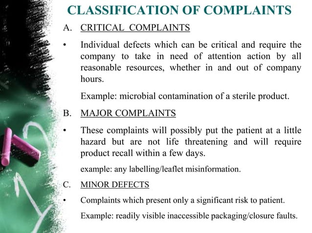 Pharmaceutical Complaints | PPTX | Recalls | Consumer Issues