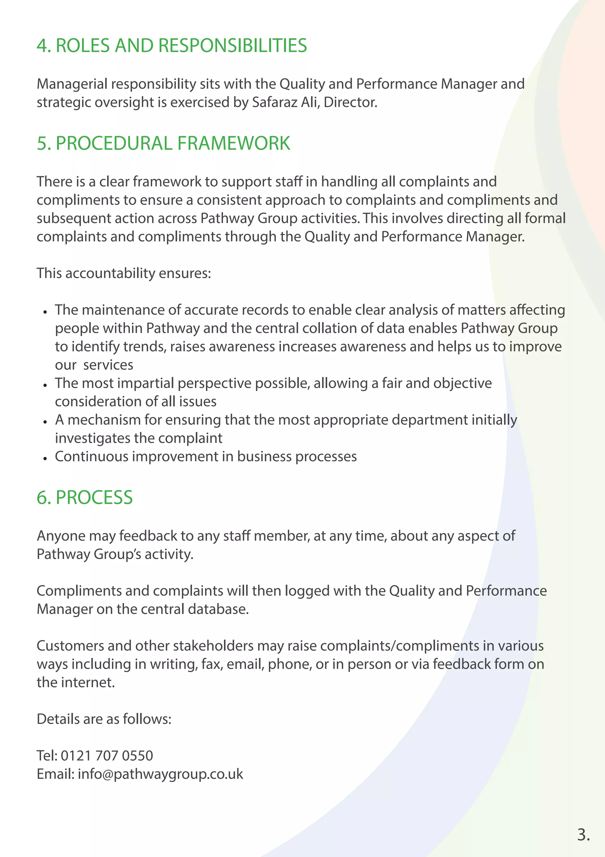 Complaints and Customer Feedback Policy and Procedures | PDF