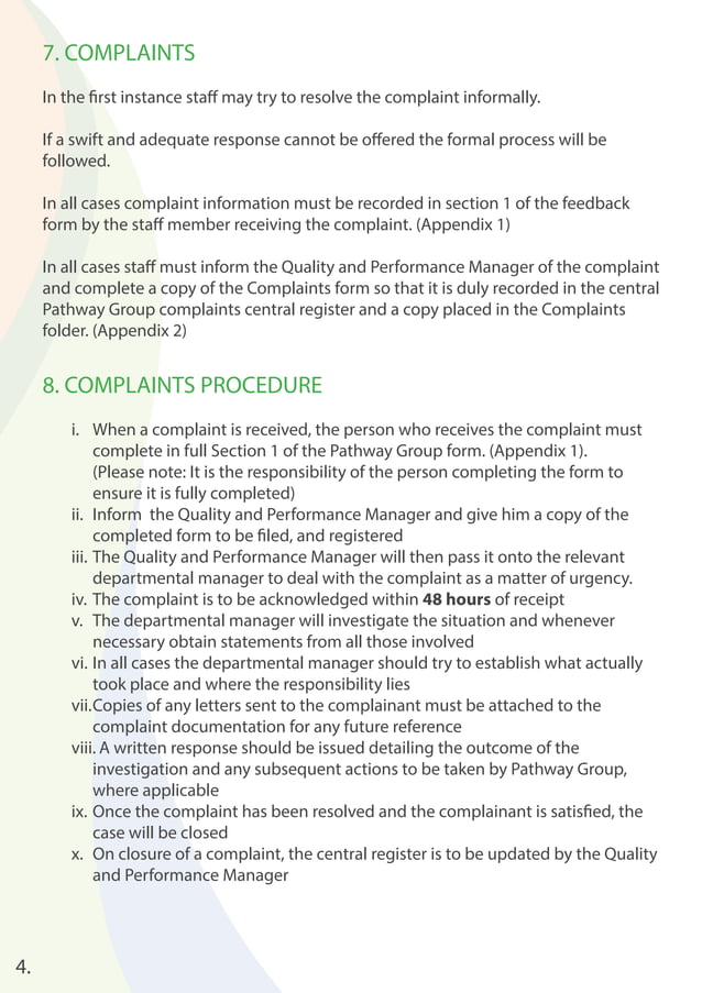 Complaints and Customer Feedback Policy and Procedures | PDF | Human ...