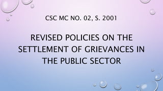 COMPLAINTS AND GRIEVANCE civil service commissionppt.pptx