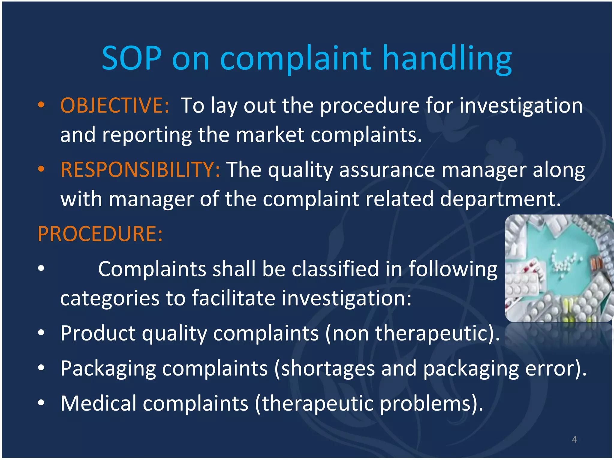 Complaints and recall handling | PPT