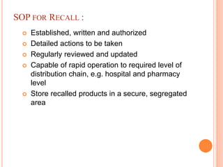 Complaints and recalls | PPTX