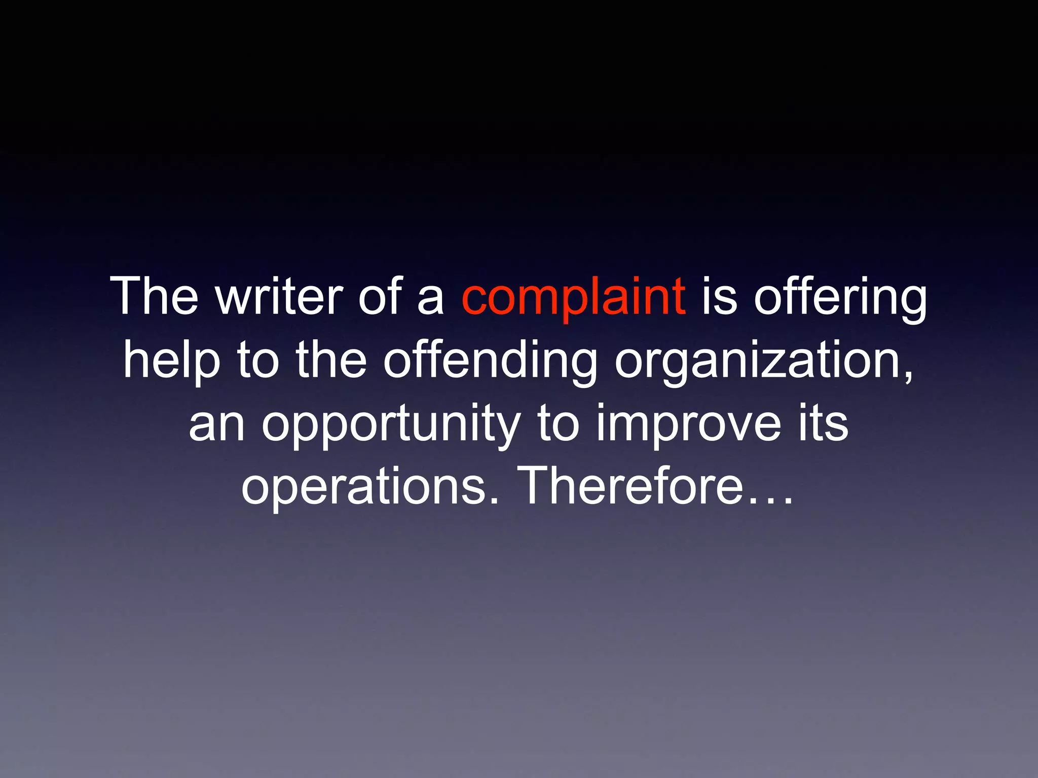 Complaints, claims and adjustments | PPTX