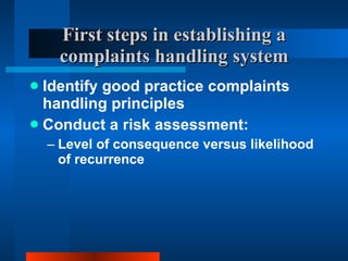Complaints handling | PPT | Human Resources | Business