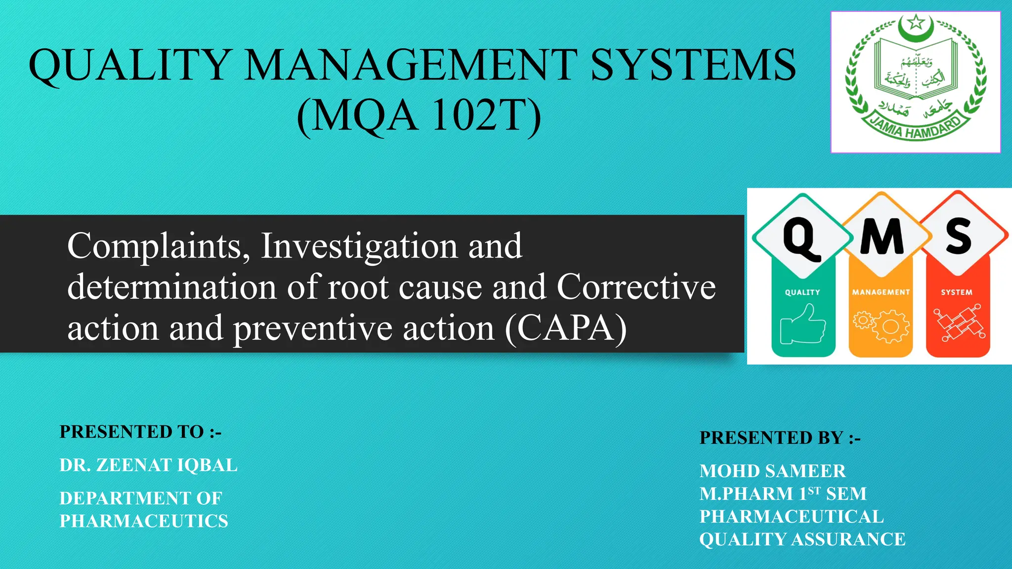 Complaints, Investigation and determination of root cause.pptx