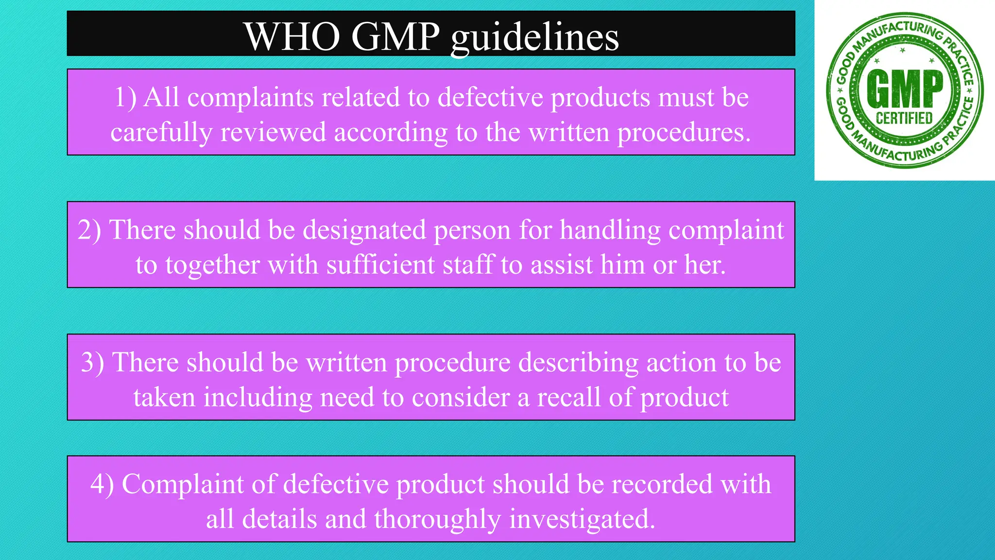 Complaints, Investigation and determination of root cause.pptx