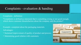 Complaints, Investigation and determination of root cause.pptx