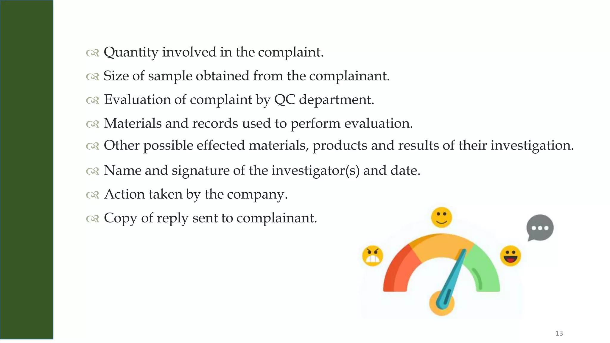 Product Complaints and Recall: Quality Assurance | PPTX