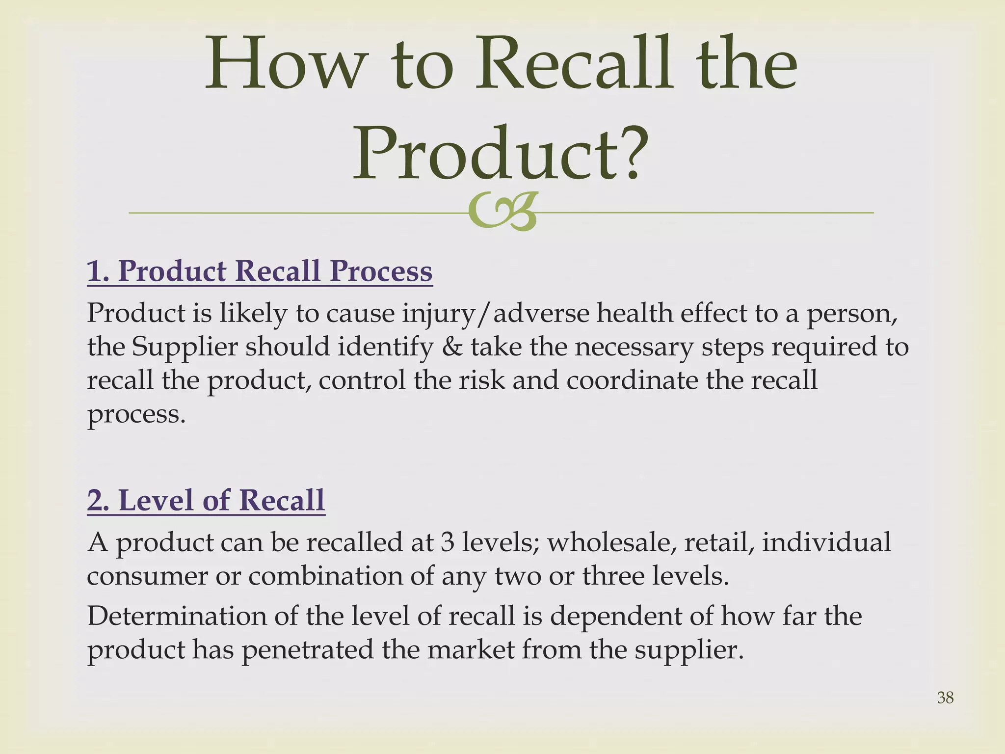 Complaints & Recalls | PPTX