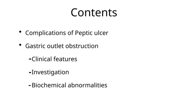 Complication Of Peptic Ulcer Disease Ppt