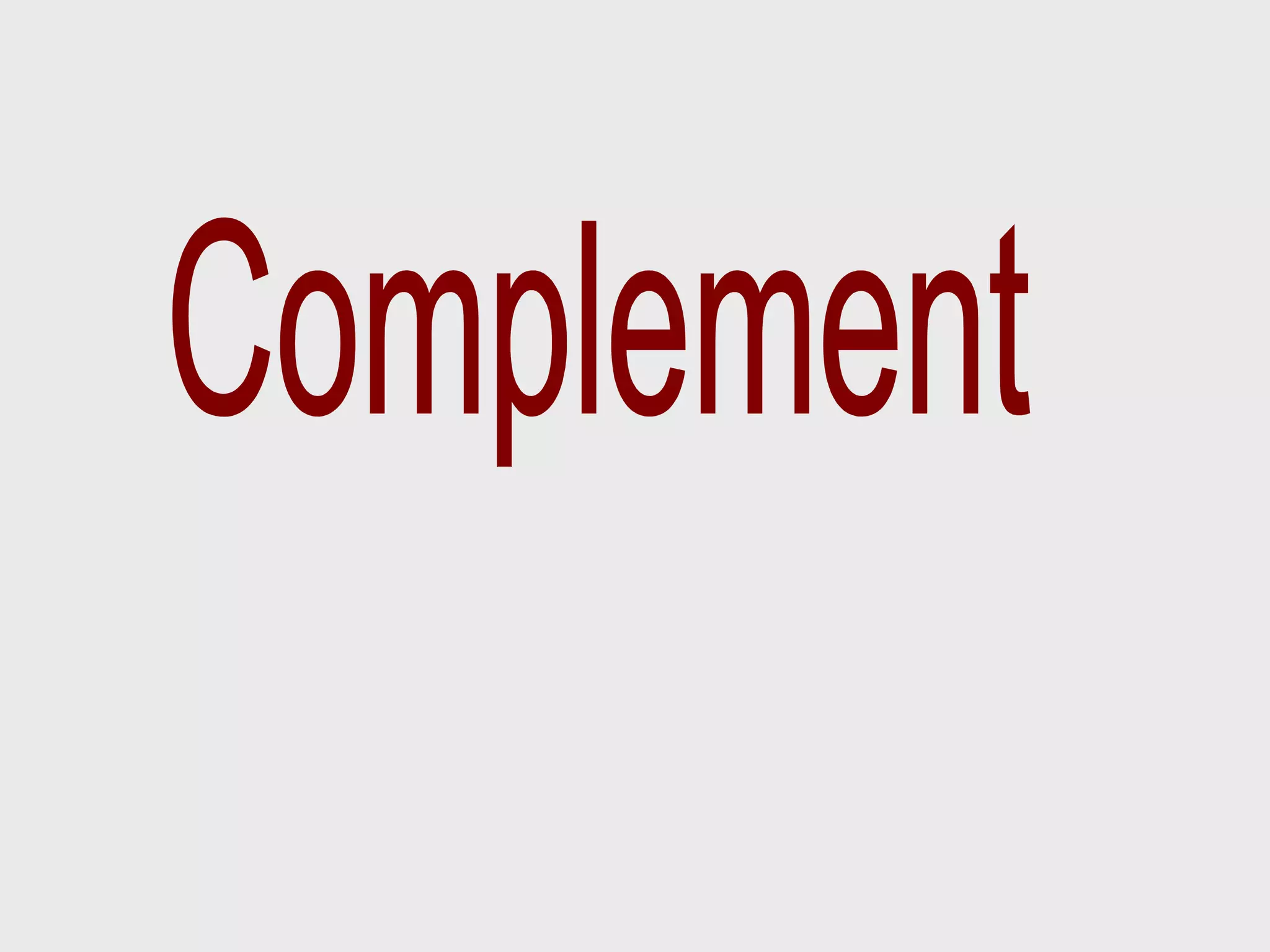 Complement06 | PPT