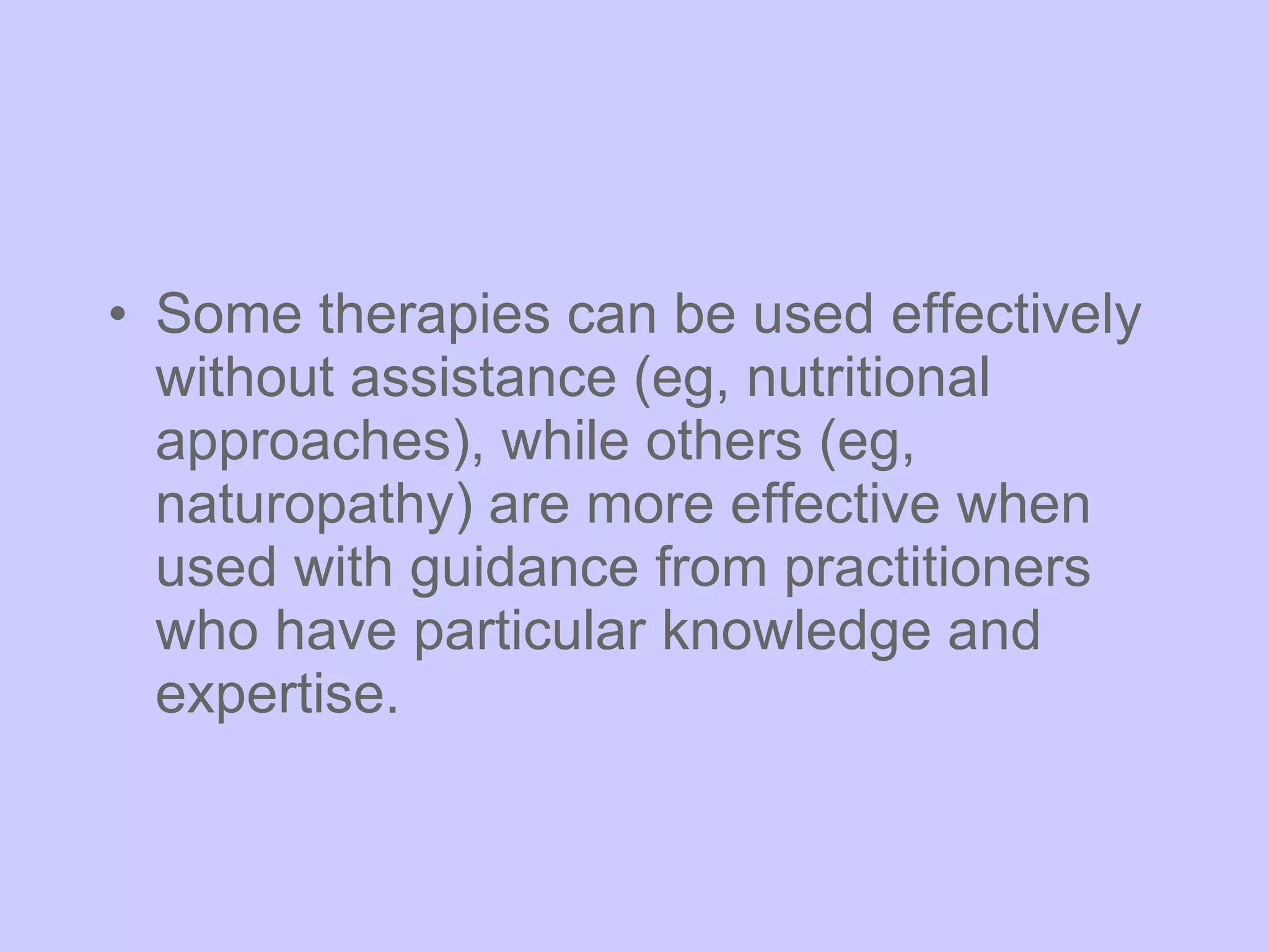 Complementary And Alternative Therapies | PPT