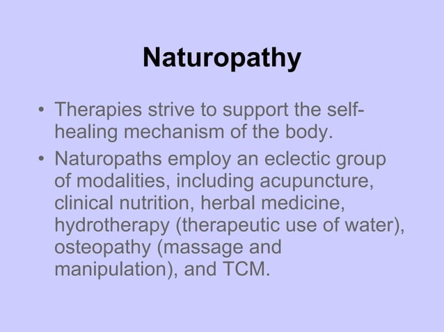 Complementary And Alternative Therapies | PPT | Holistic Health ...