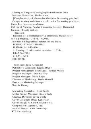 COMPLEMENTARY AND ALTERNATIVE THERAPIES FOR NURSI.docx