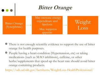 Complementary and alternative therapies for obesity | PPT