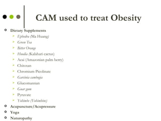 Complementary and alternative therapies for obesity | PPT