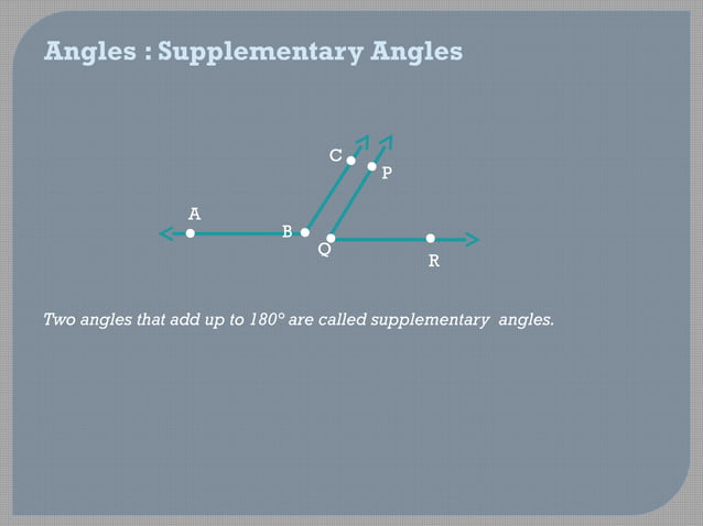 Complementary angles and supplementary angles | PPT