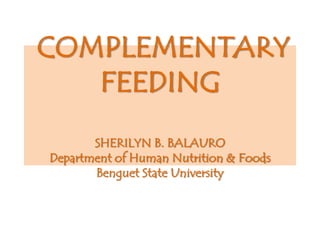 Complementary feeding | PPTX
