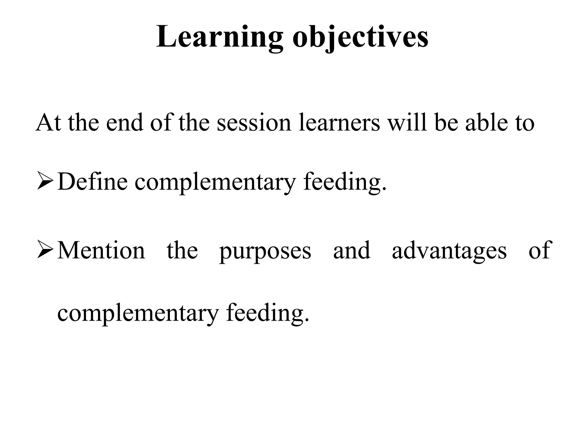 Complementary feeding | PPTX