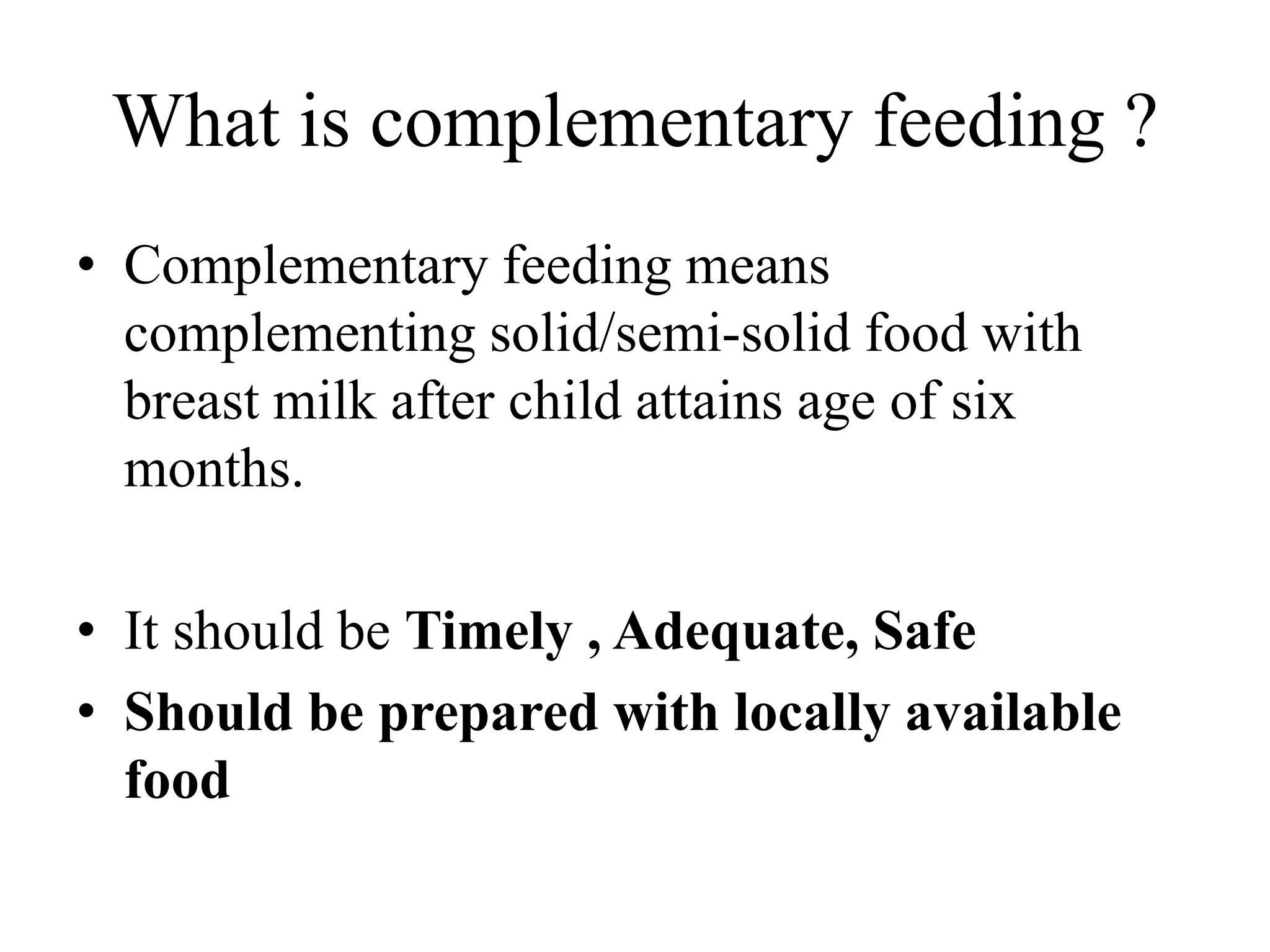Complementary feeding | PPTX