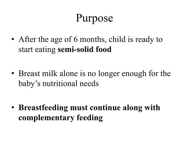 Complementary feeding | PPTX | Parenting Babies and Toddlers | Parenting
