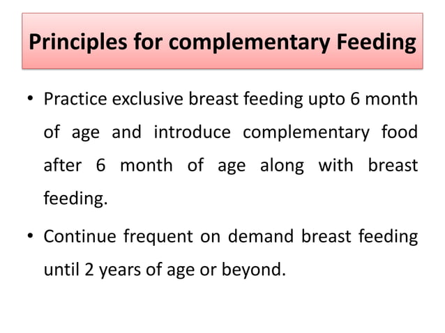 Complementary feeding | PDF