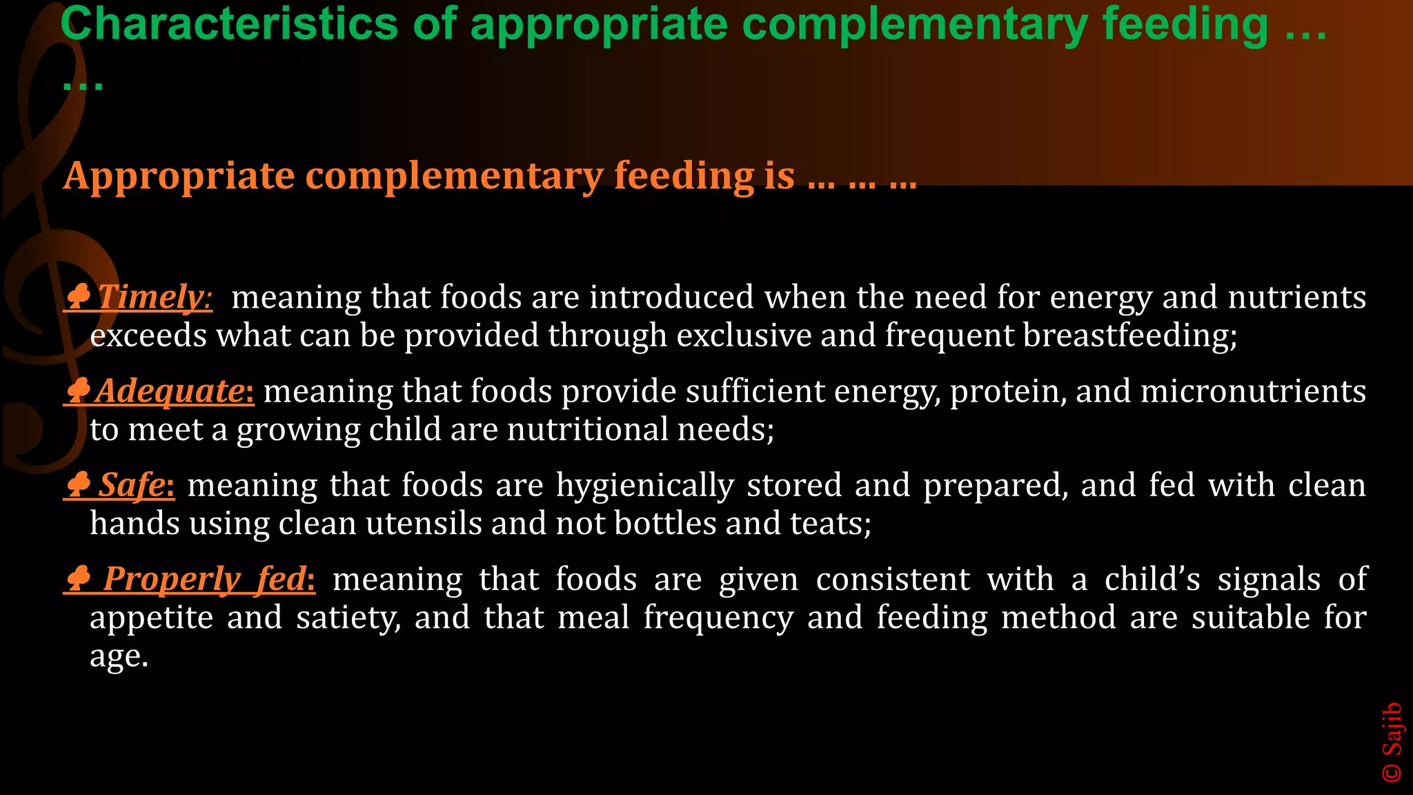 Complementary feeding by sajib reza | PPTX