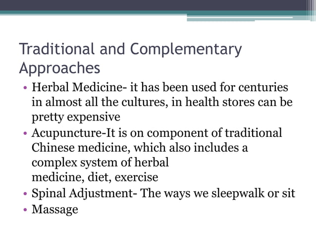 Complementary health practices | PPTX | Holistic Health | Alternative Medicine