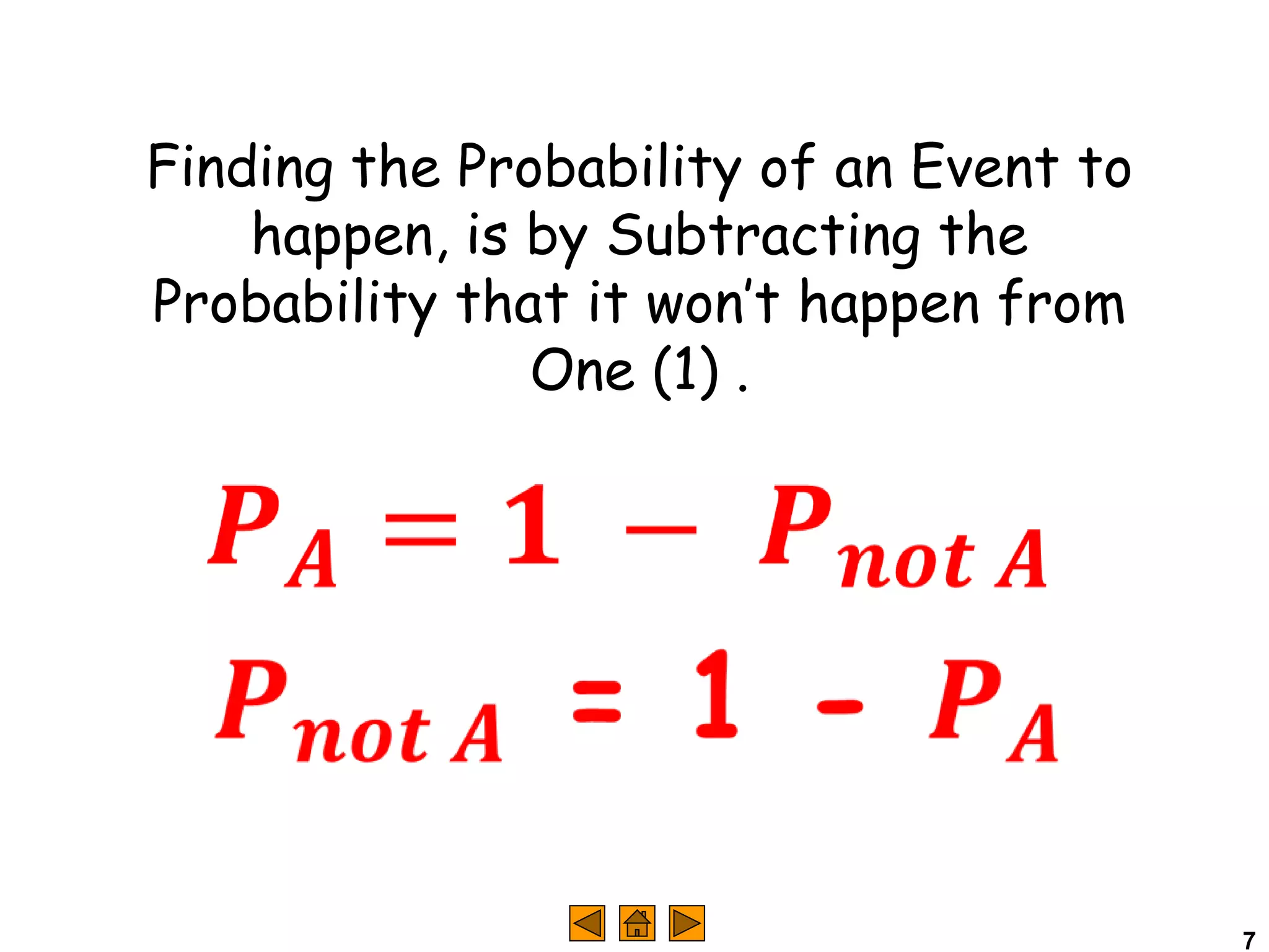 Complementary Probability | PPTX