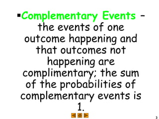 Complementary Probability | PPTX