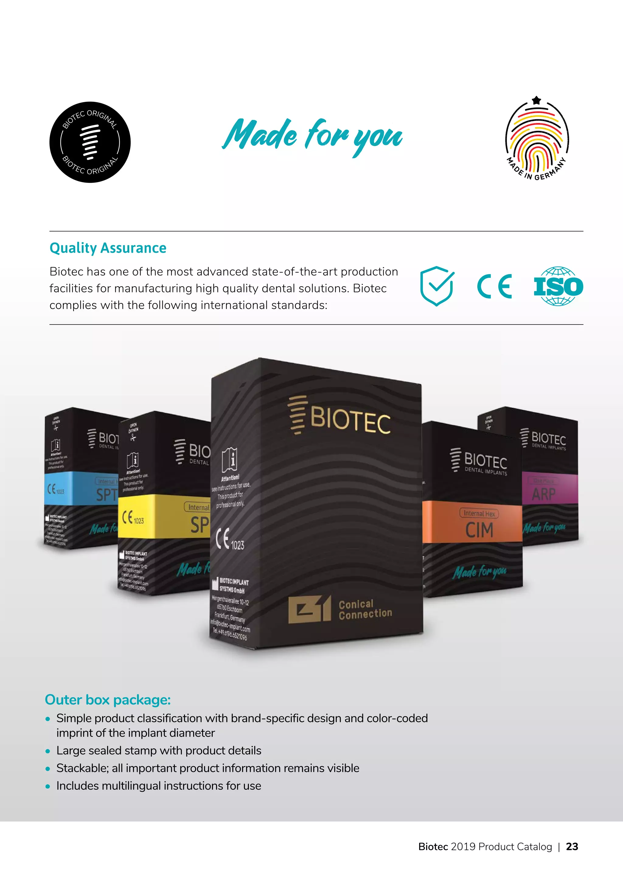 Biotec Dental Implants Kits & Tools Catalogue 2019 | PDF