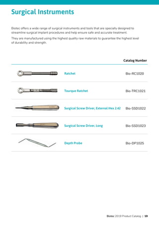Biotec Dental Implants Kits & Tools Catalogue 2019 | PDF