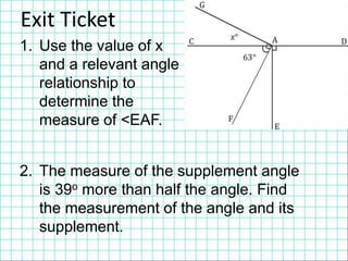 Complementary supplementary angles | PPSX