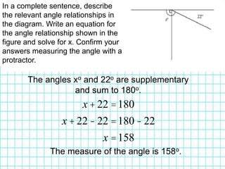 Complementary supplementary angles | PPSX