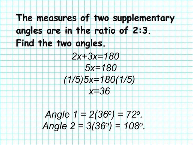 Complementary supplementary angles | PPSX | Physics | Science