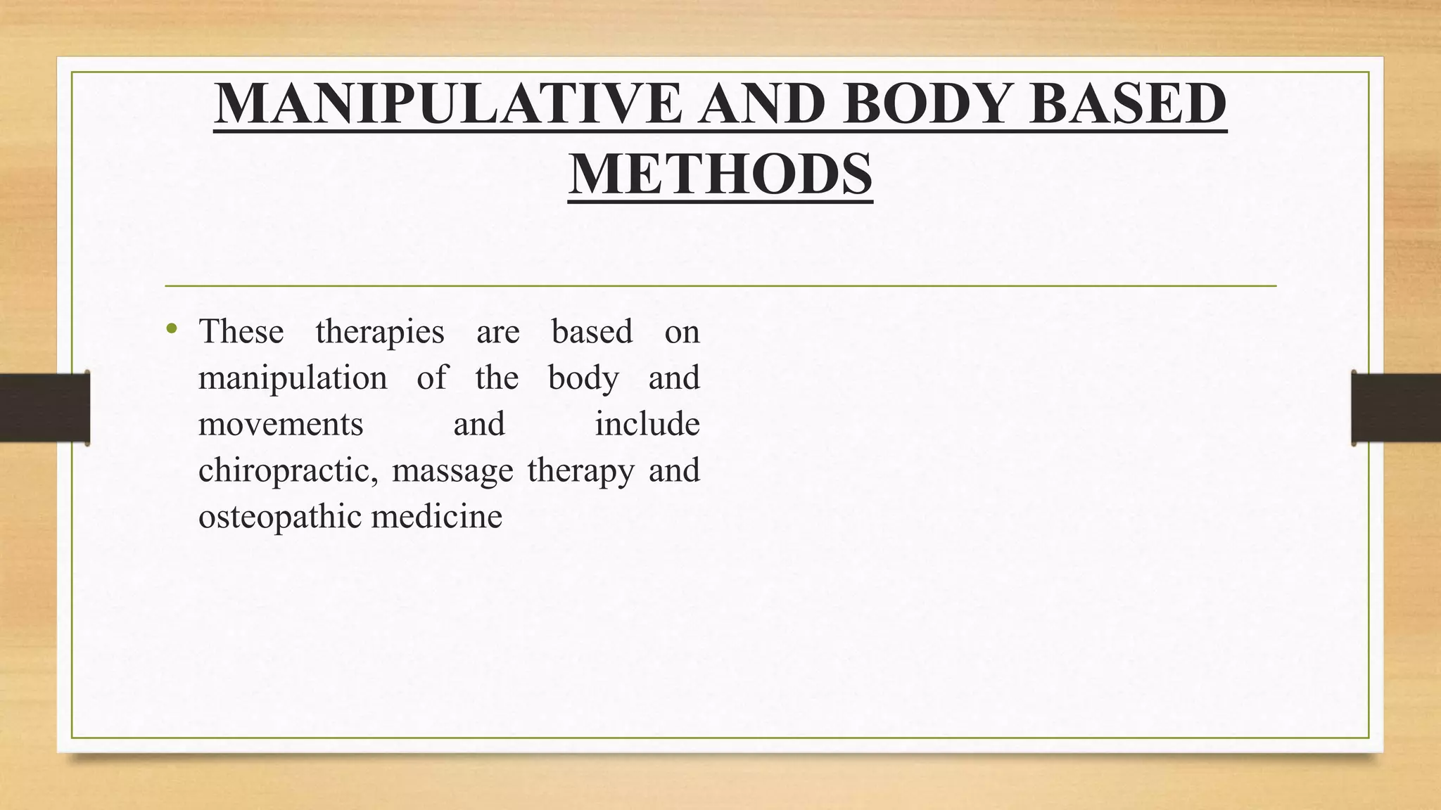Complementary therapies ppt | PPTX