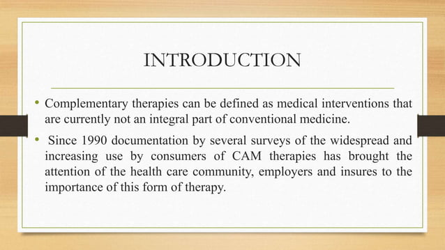 Complementary therapies ppt | PPTX