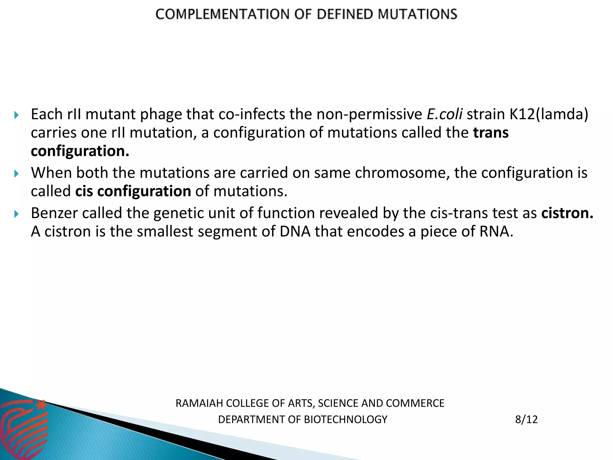 Complementation Of Defined Mutations Pptx Genetics Science