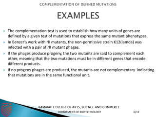 Complementation of defined mutations | PPTX