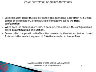 Complementation of defined mutations | PPTX