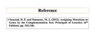 Complementation test | PPTX