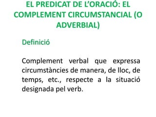Complement circumstancial | PPTX